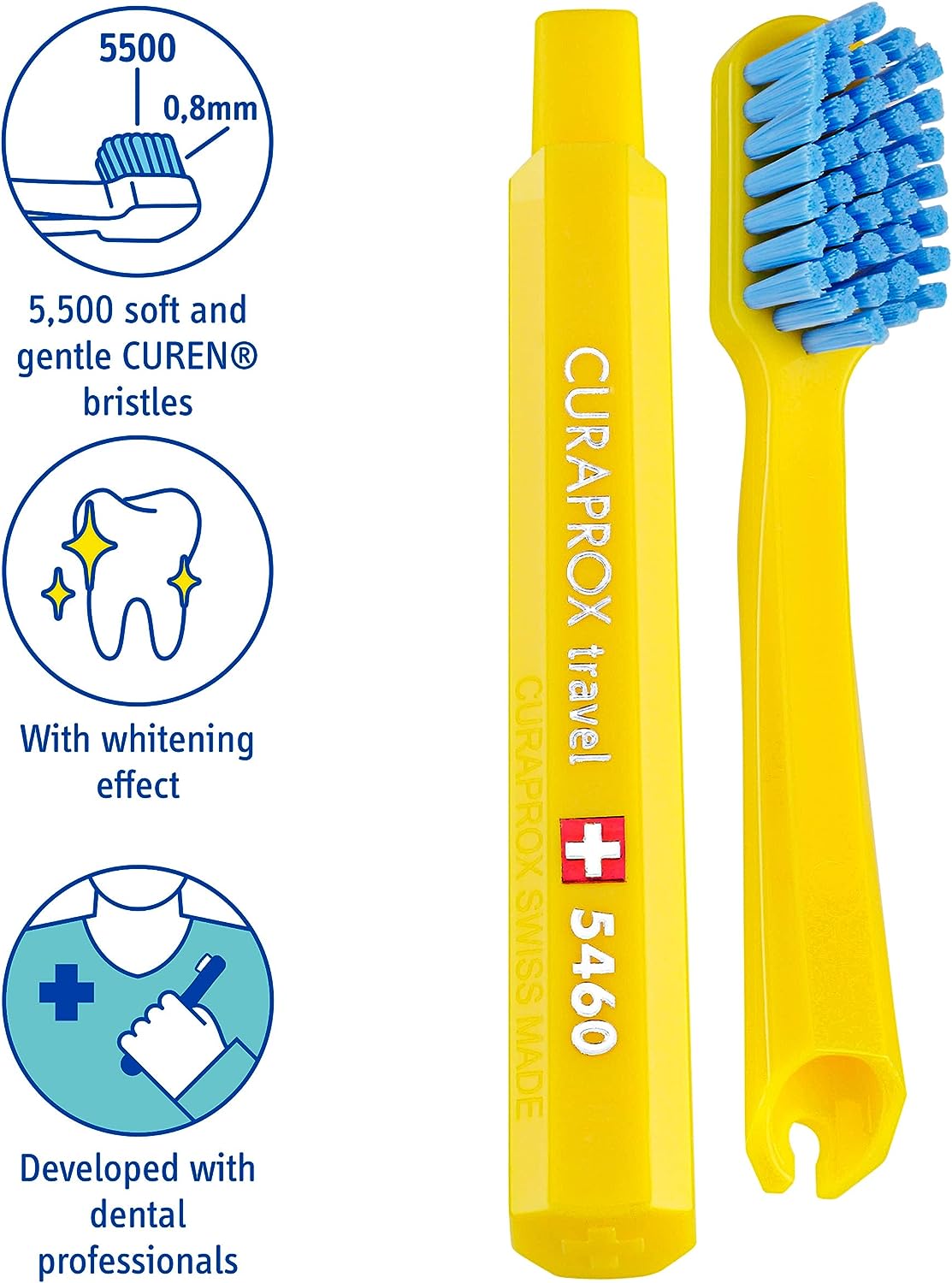 Curaprox Travel-Set Pink. Set includes Travel Toothbrush CS 5460, 10ml ...