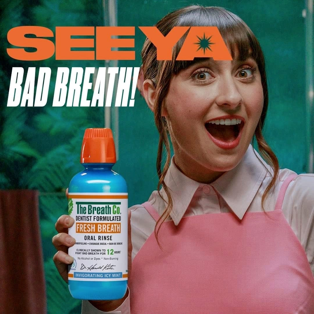 The Breath Co Fresh Breath MouthRinse - Icy Mint Flavor, (500ml) – ORA UAE